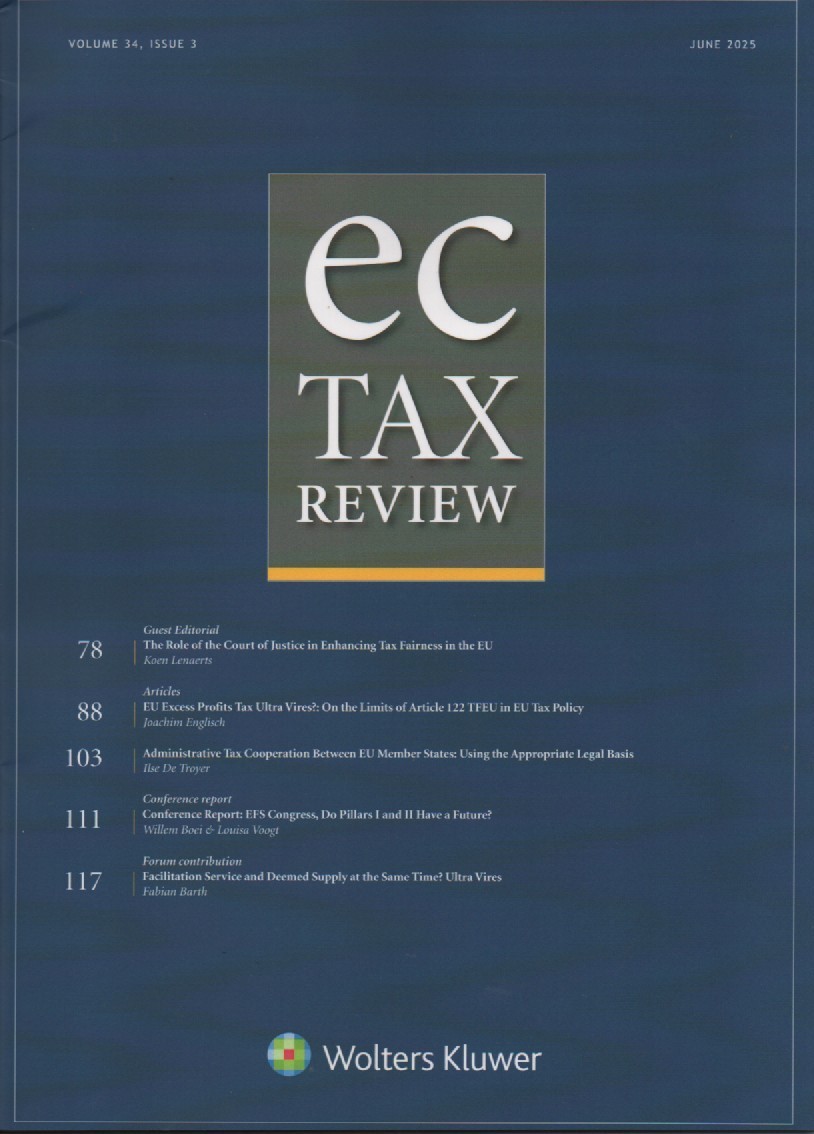 EC Tax Review: Volume 34, Issue 3, June, 2025 | DDTC Library