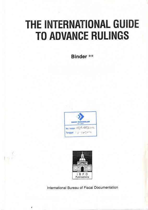 The International Guide to Advance Rulings | DDTC Library