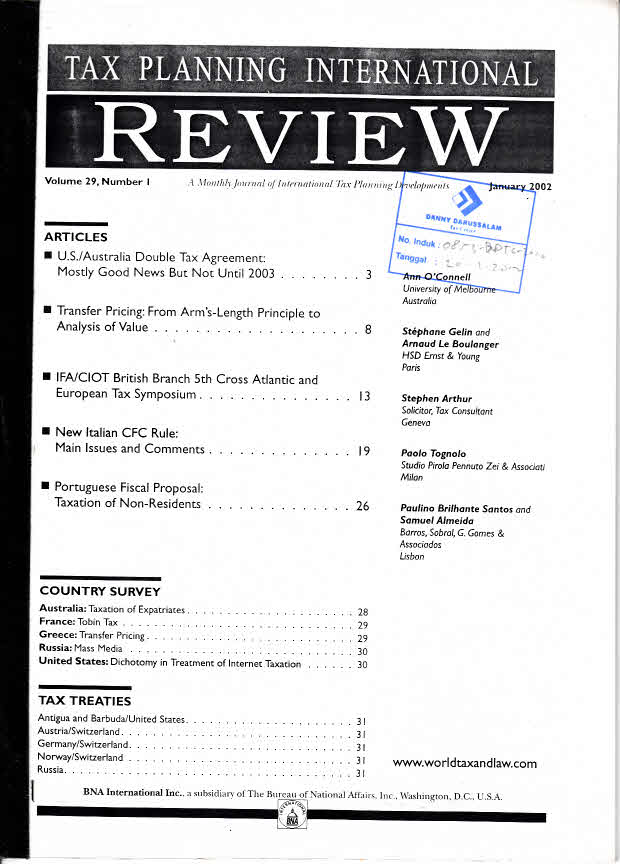 Tax Planning International Review | DDTC Library