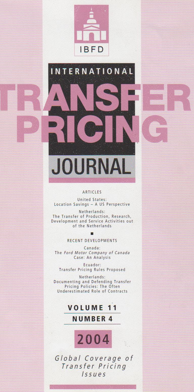 International transfer pricing journal | DDTC Library