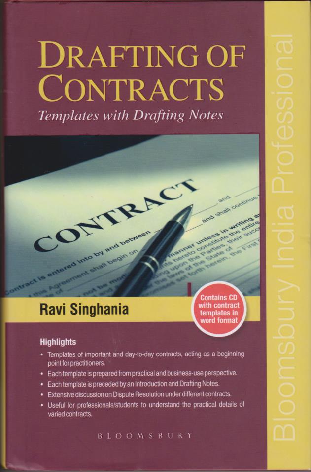 Drafting Of Contracts Templates With Drafting Notes Ddtc Library
