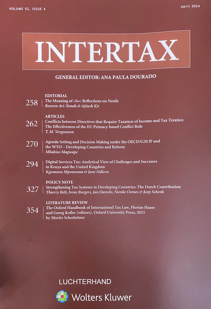 Intertax: Volume 52, Issue 4, April, 2024 | DDTC Library