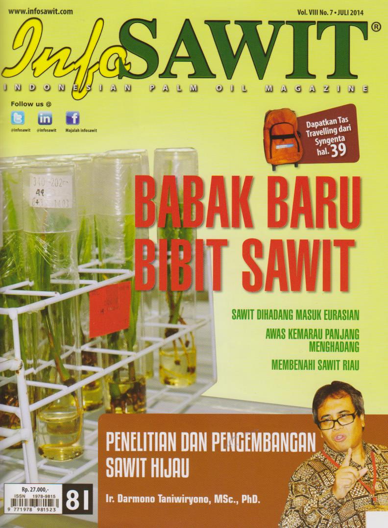 Info Sawit: Indonesian Palm Oil Magazine Vol. VIII No. 7 Juli | DDTC ...