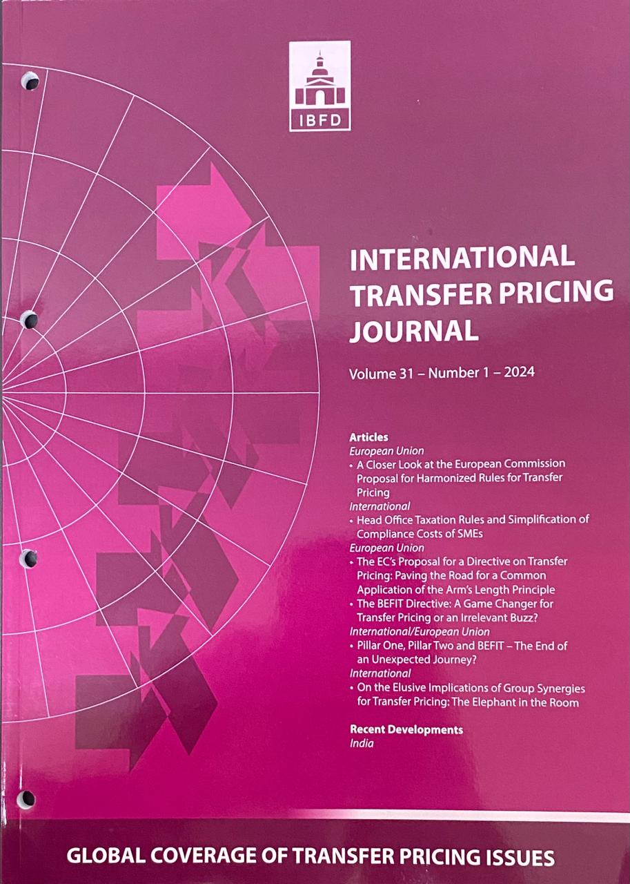 International Transfer Pricing Journal Vol. 31 No. 1 - 2024 | DDTC Library