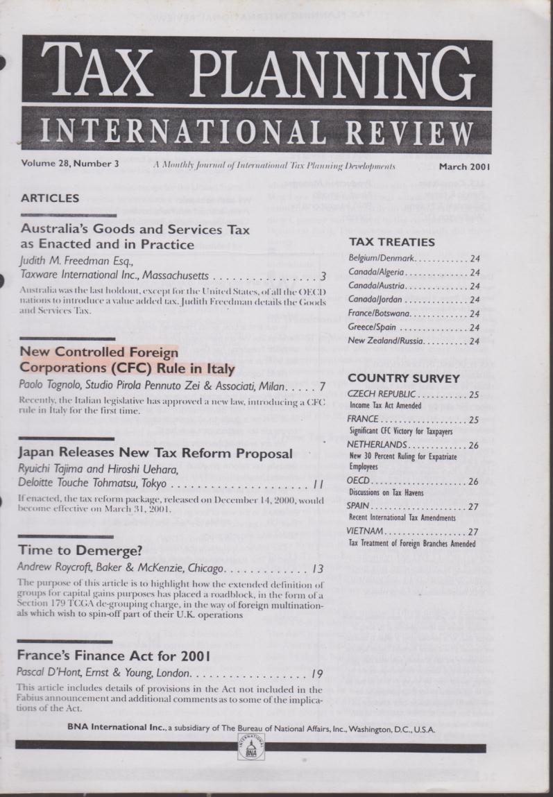 Tax Planning International Review | DDTC Library