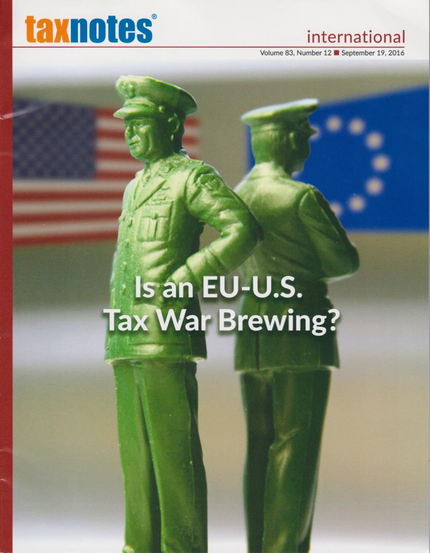 Tax Notes International: Volume 83, Number 12, September 19, 2016 ...
