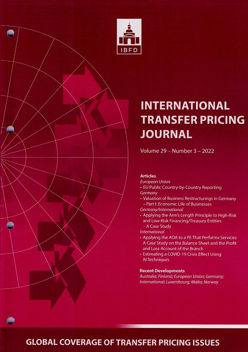 International Transfer Pricing Journal Vol. 29 No. 3 - 2022 | DDTC Library