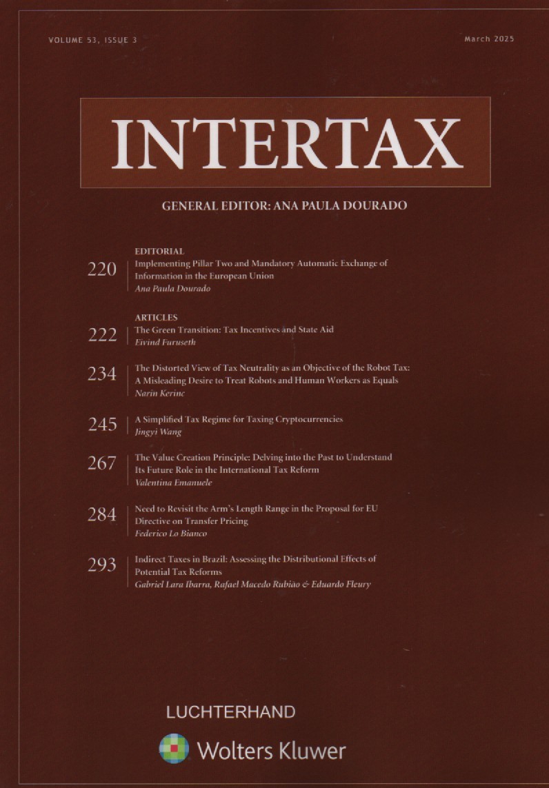 Intertax: Volume 53, Issue 3, March, 2025 | DDTC Library